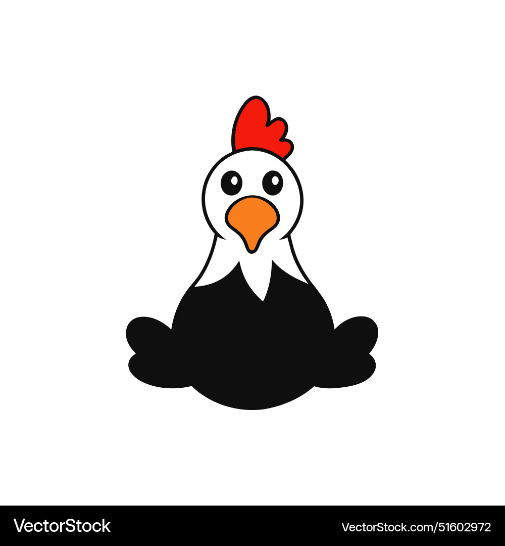 Australorp chicken sits icon Royalty Free Vector Image