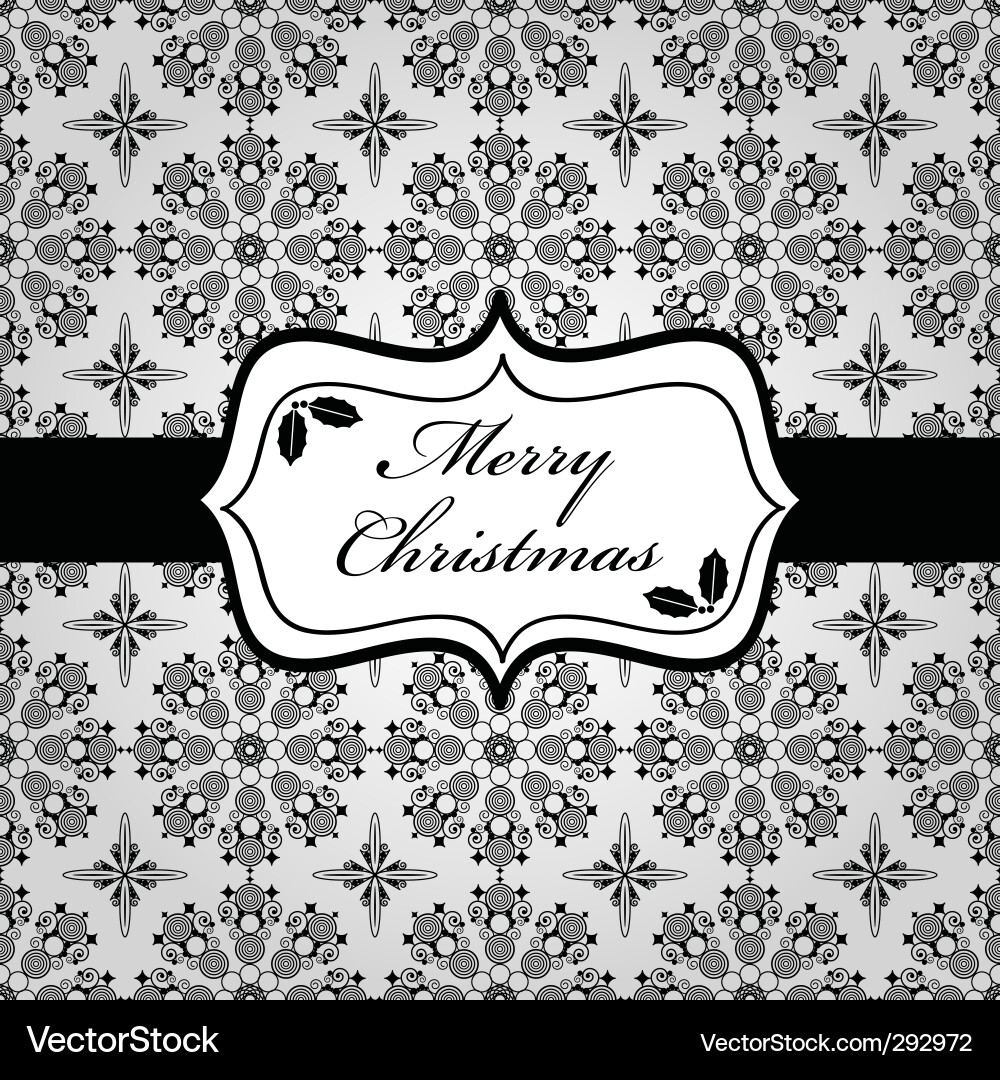 Black and white christmas wrapping Royalty Free Vector Image