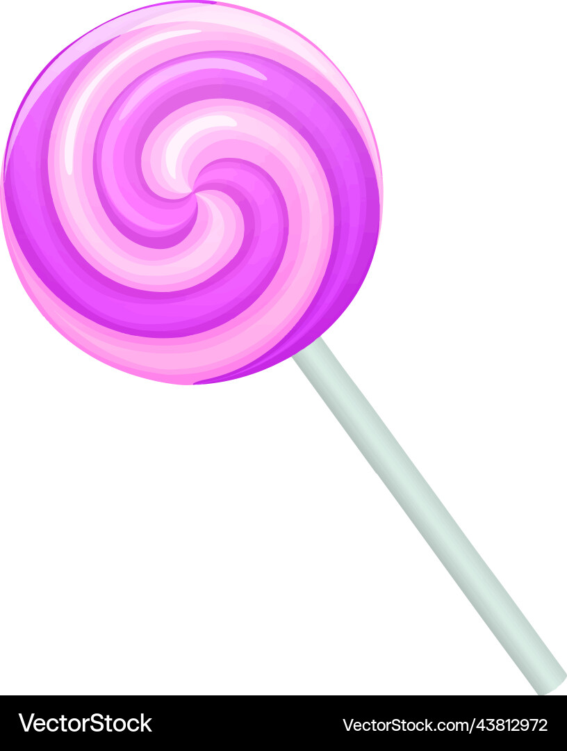 Cute lollipop isolated on white background Vector Image