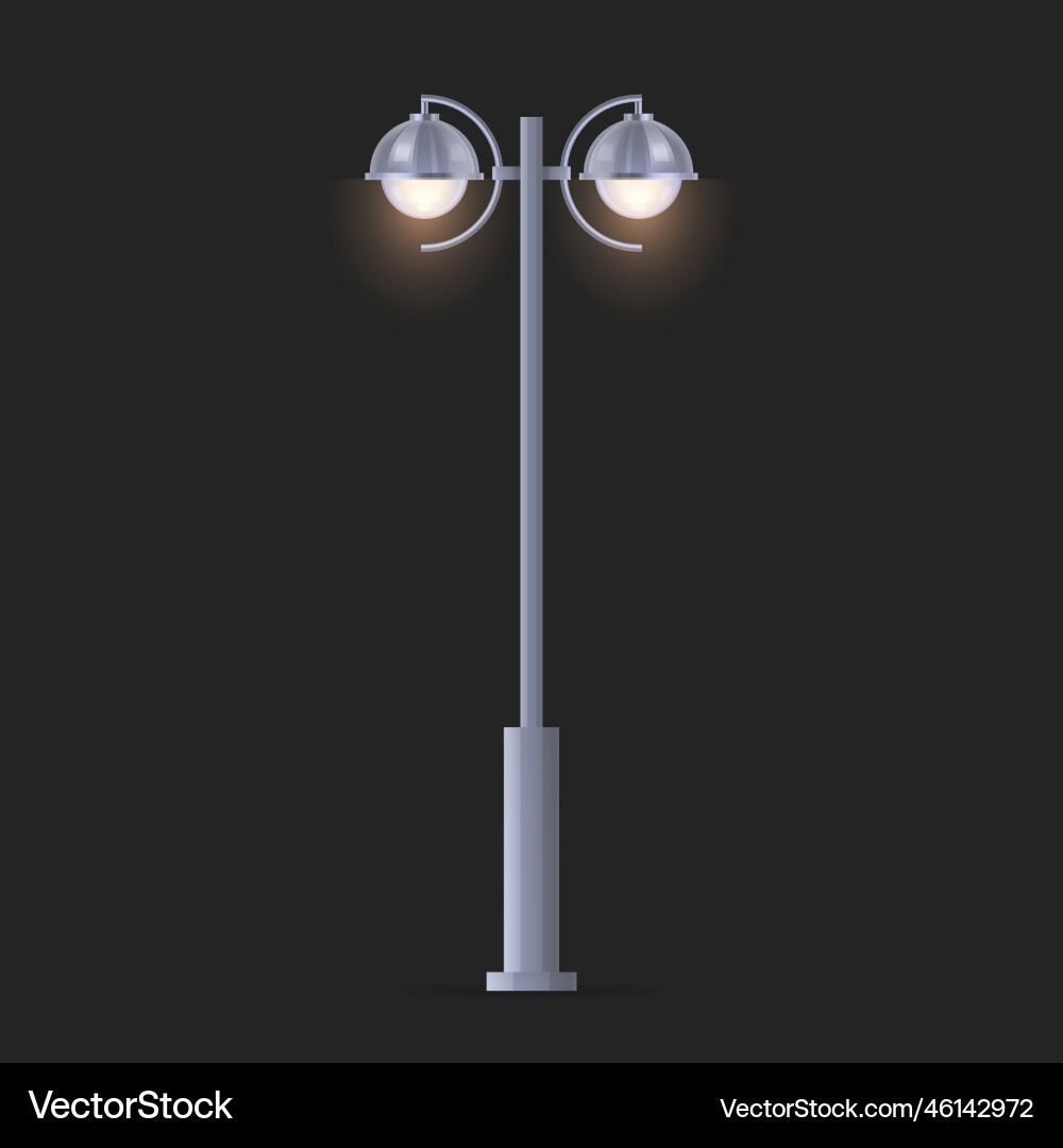 Electrical outdoor street light lamp Royalty Free Vector
