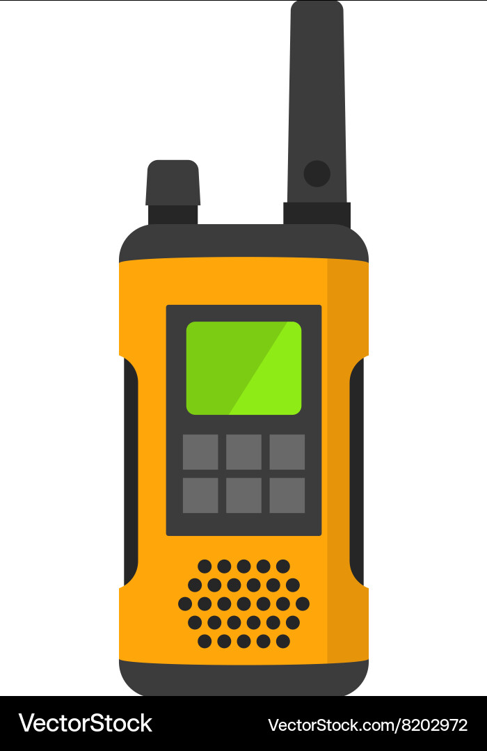 Radio set transceiver with antena receiver Vector Image