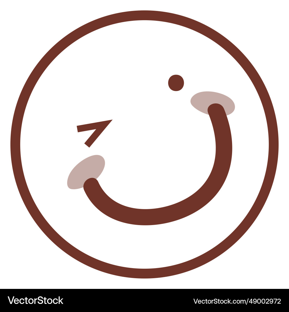 Smirk flat emoticon Royalty Free Vector Image - VectorStock