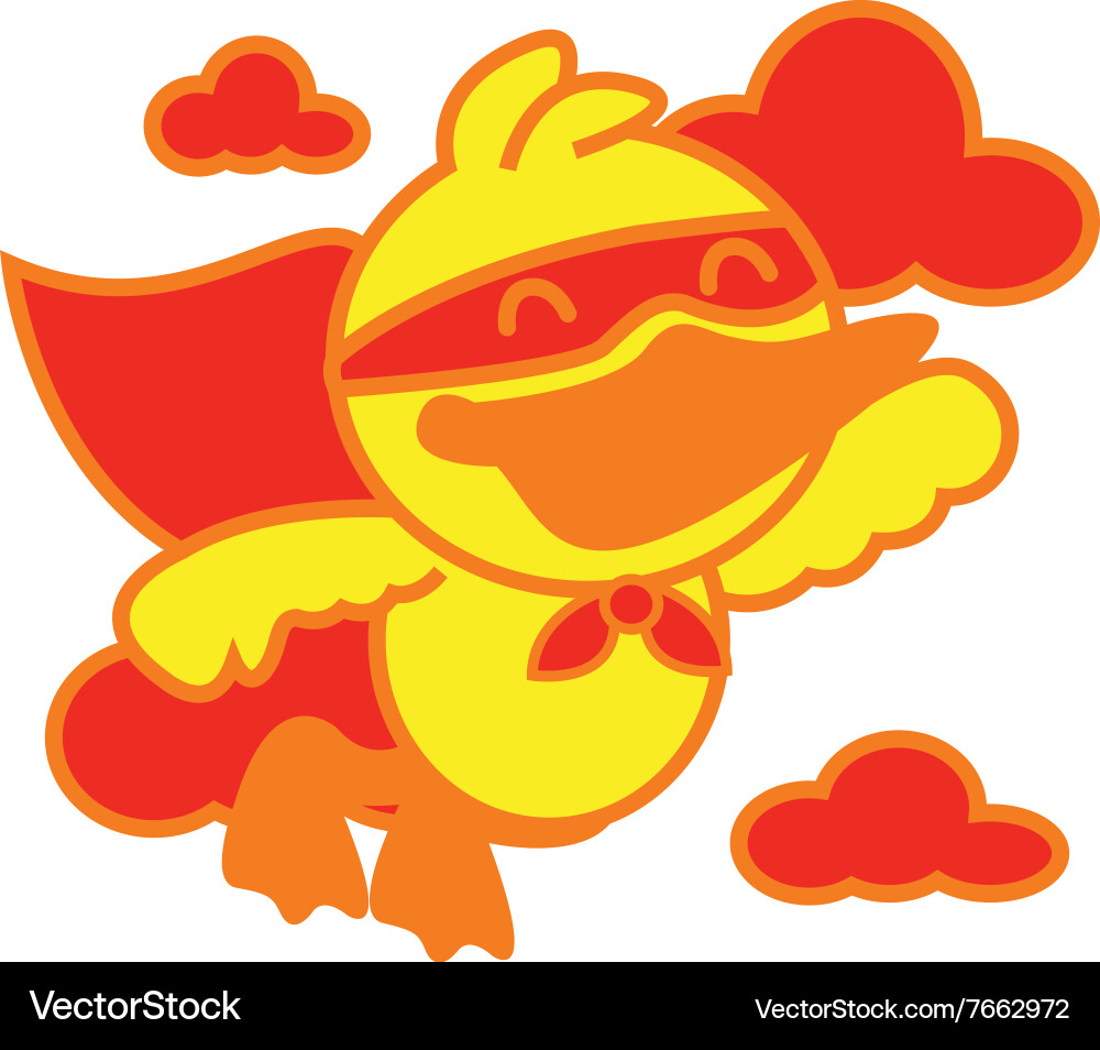 Super duck Royalty Free Vector Image - VectorStock