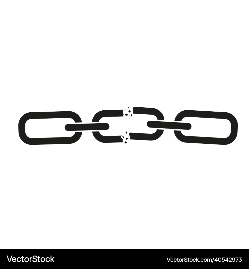 Broken Chain Icon - Symbol of Freedom Royalty Free Vector