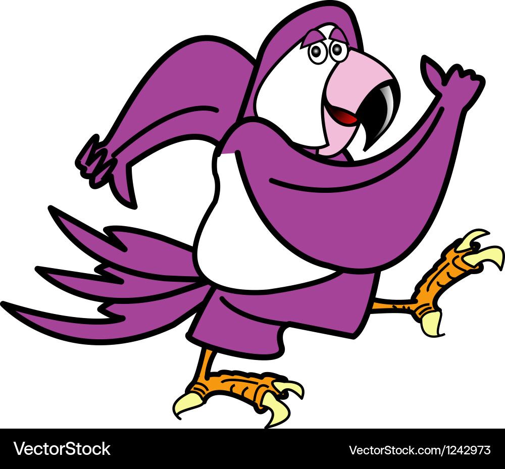 Colorful Parrot Dance Cartoon Royalty Free Vector Image
