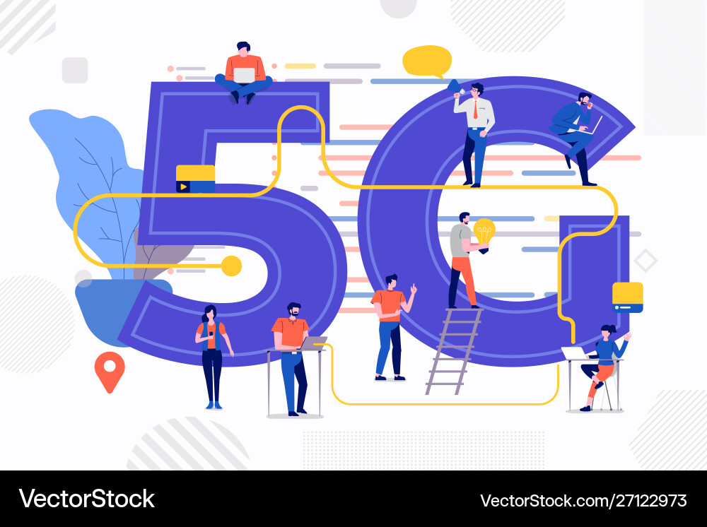 Concept 5g network technology Royalty Free Vector Image
