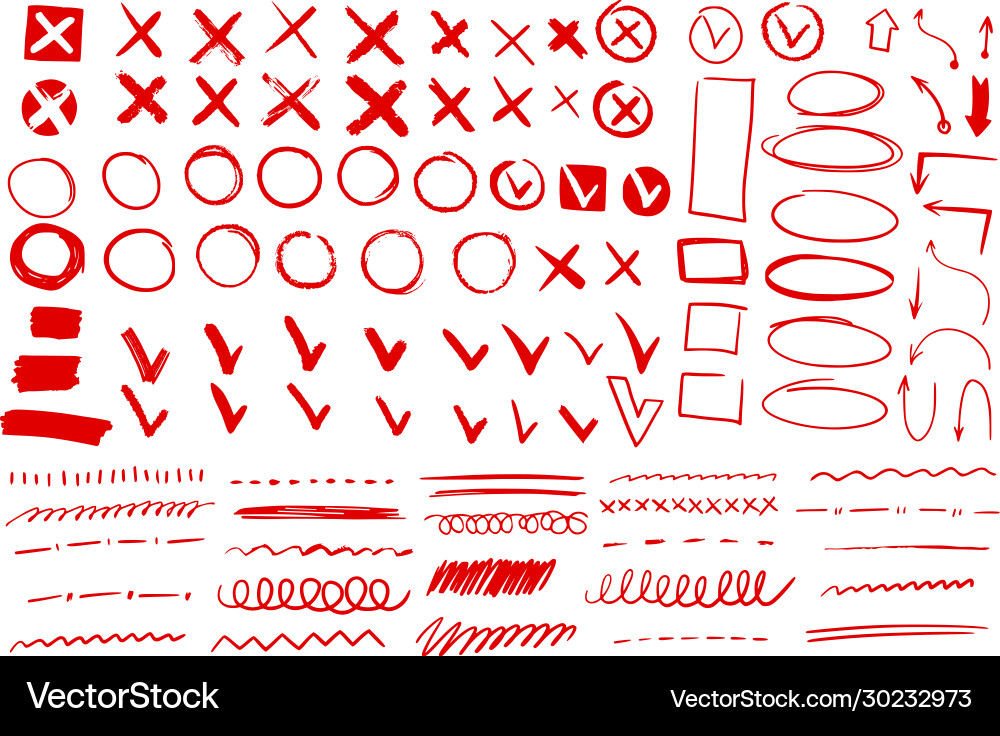 Scribble Cross Vector Images (over 8,500)