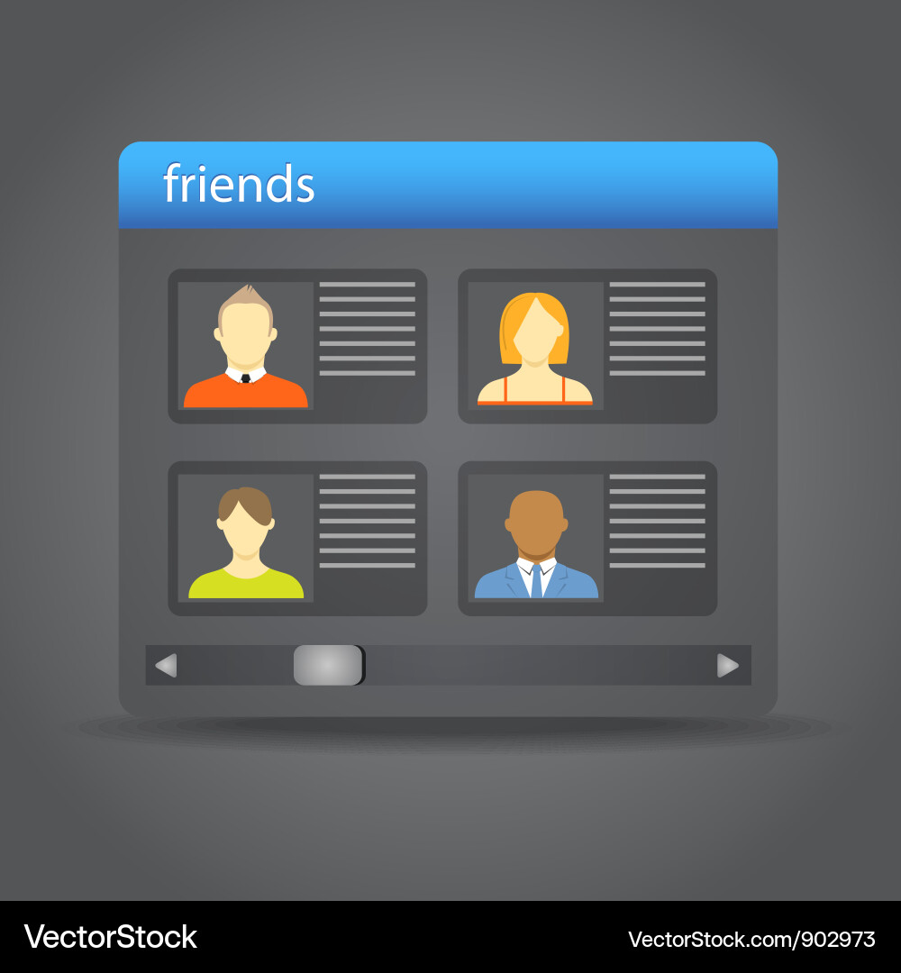 Friends board Royalty Free Vector Image - VectorStock