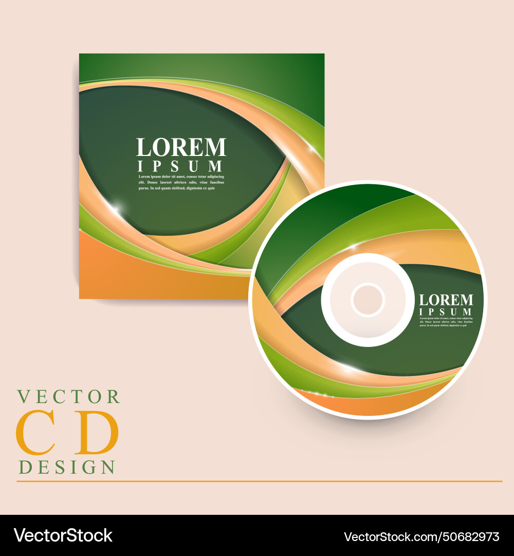 Modern cd cover template design Royalty Free Vector Image