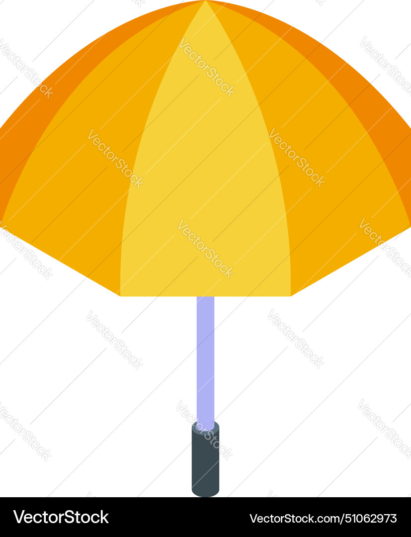 Yellow umbrella icon isometric rain Royalty Free Vector