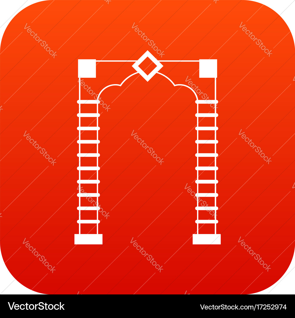 Arch Symbol digital rot Lizenzfreies Vektorbild