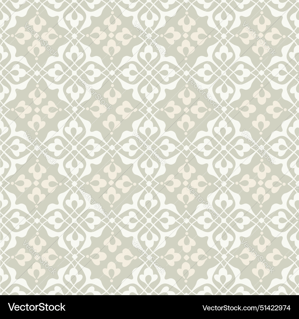 Floral arabesque line seamless pattern flourish Vector Image