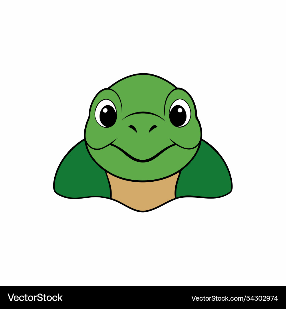 Galapagos tortoise head on white background Vector Image