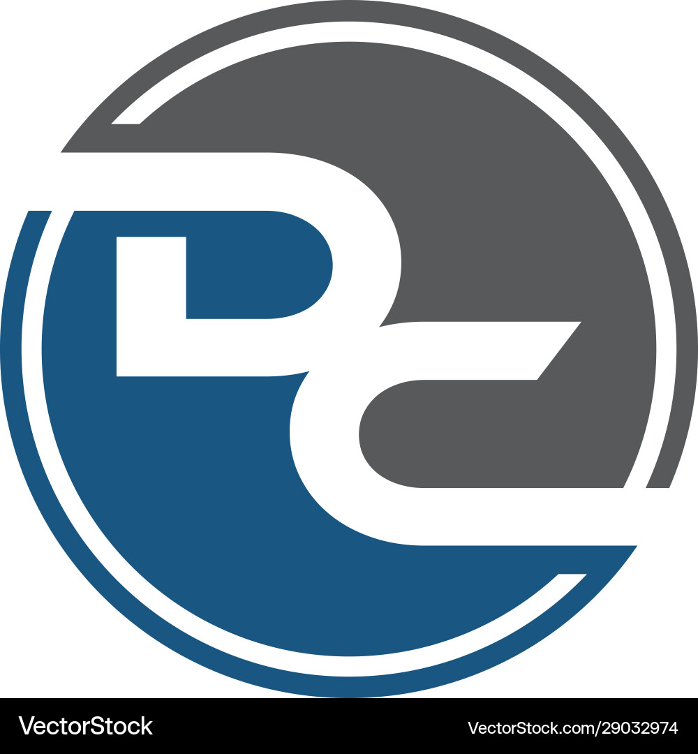 Initials dc circle solid logo Royalty Free Vector Image