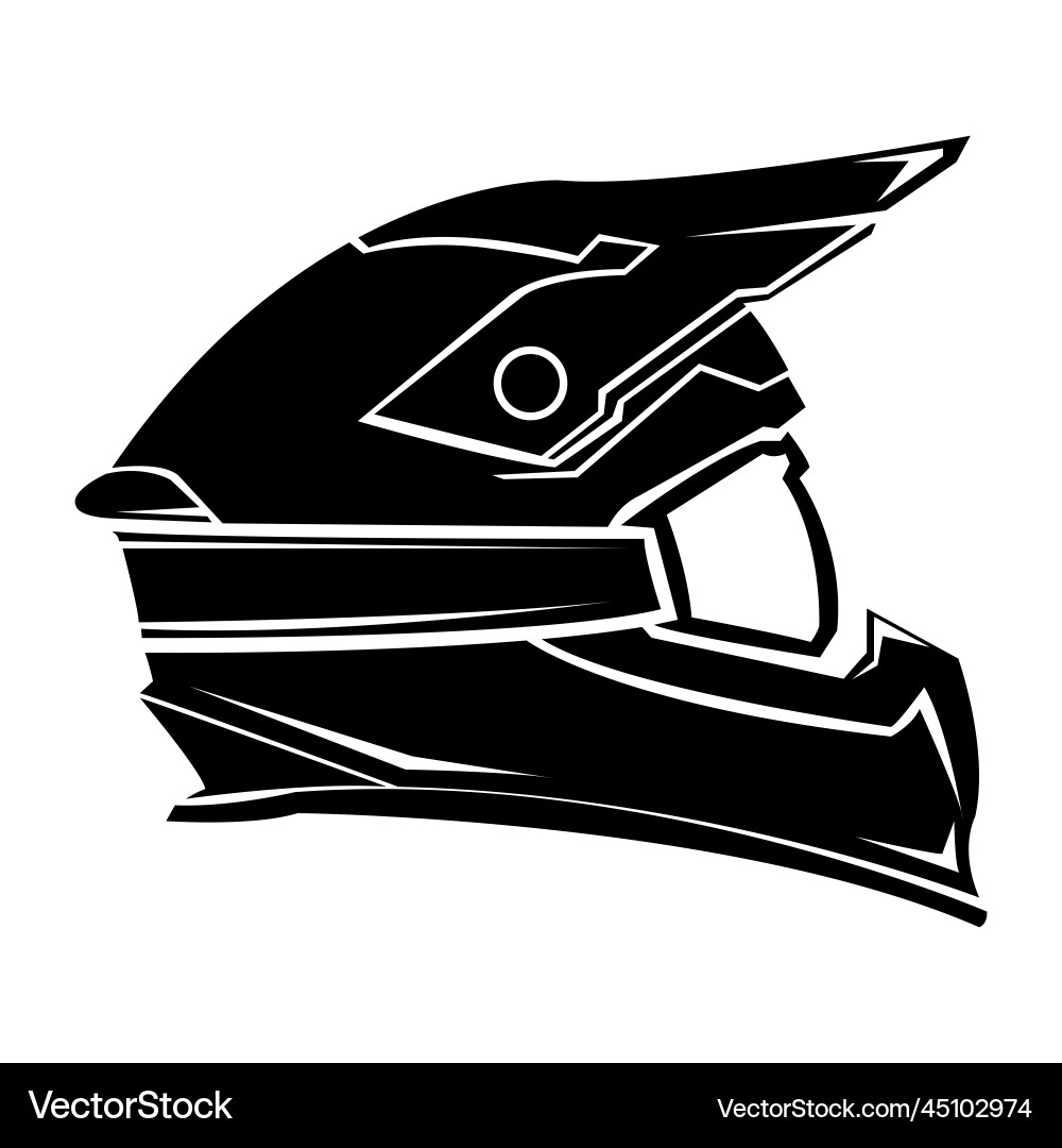 Motorcycle Helmet Logo - Motocross Royalty Free Vector Image