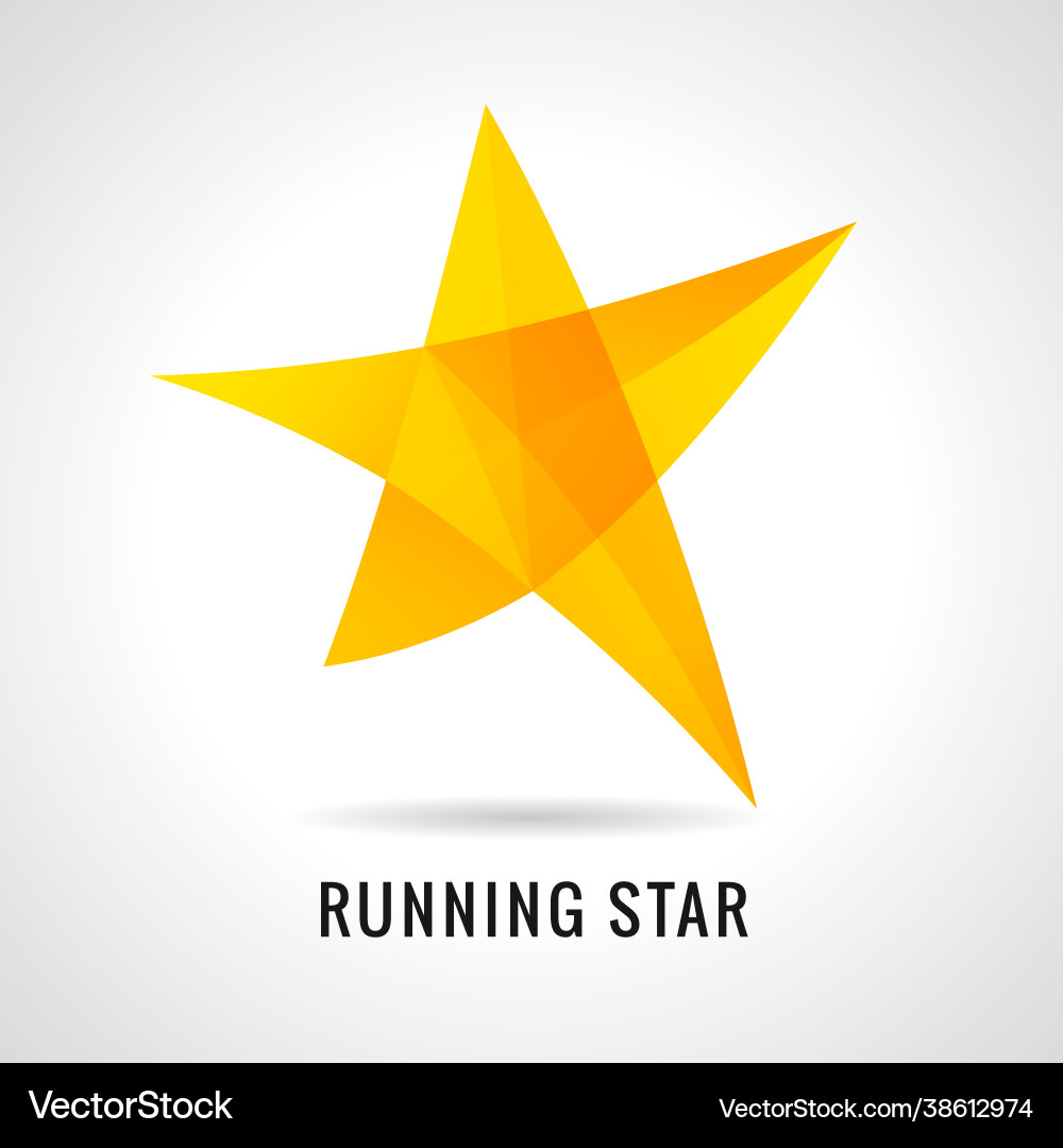 Running star logo Royalty Free Vector Image - VectorStock