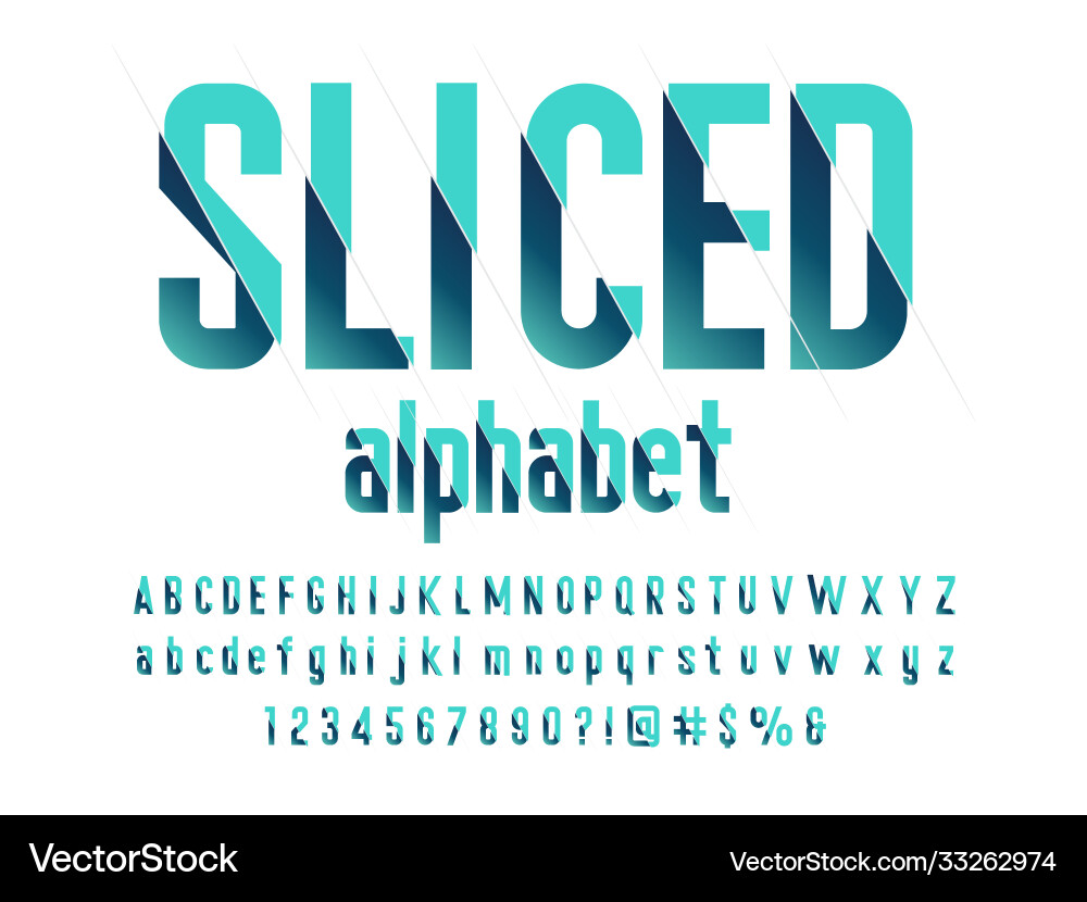 Split Font Lizenzfreies Vektorbild - VectorStock
