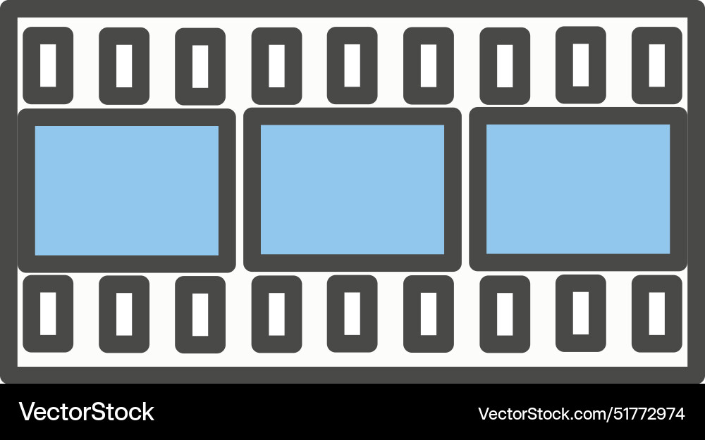 Vintage film tape icon Royalty Free Vector Image