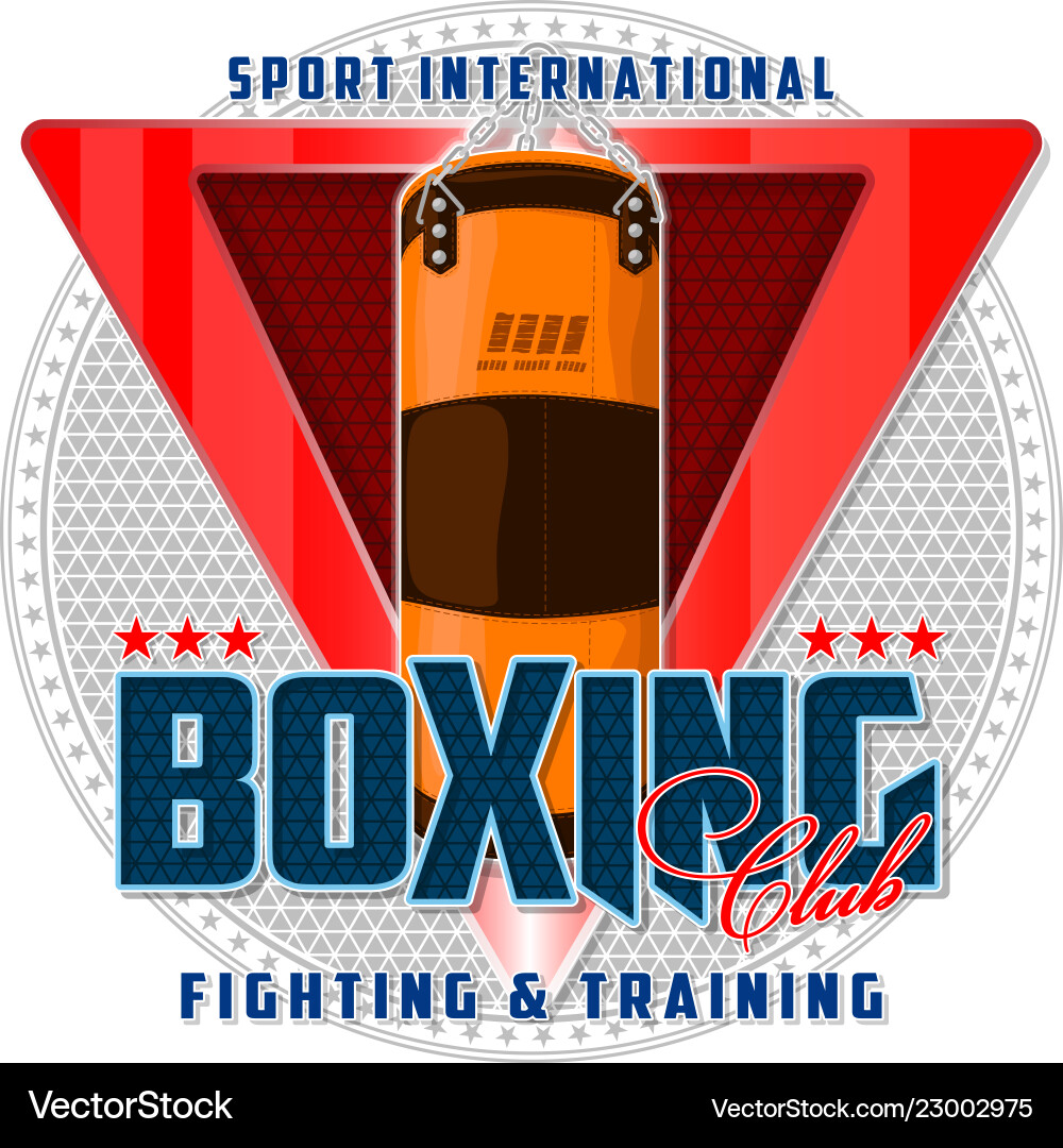 Banner on the boxing theme Royalty Free Vector Image