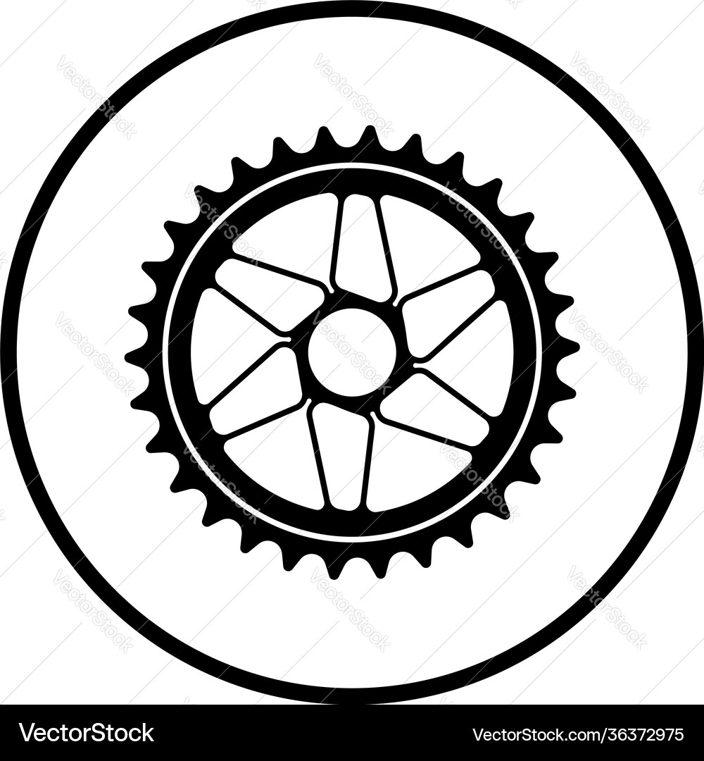 Bike gear star icon Royalty Free Vector Image - VectorStock