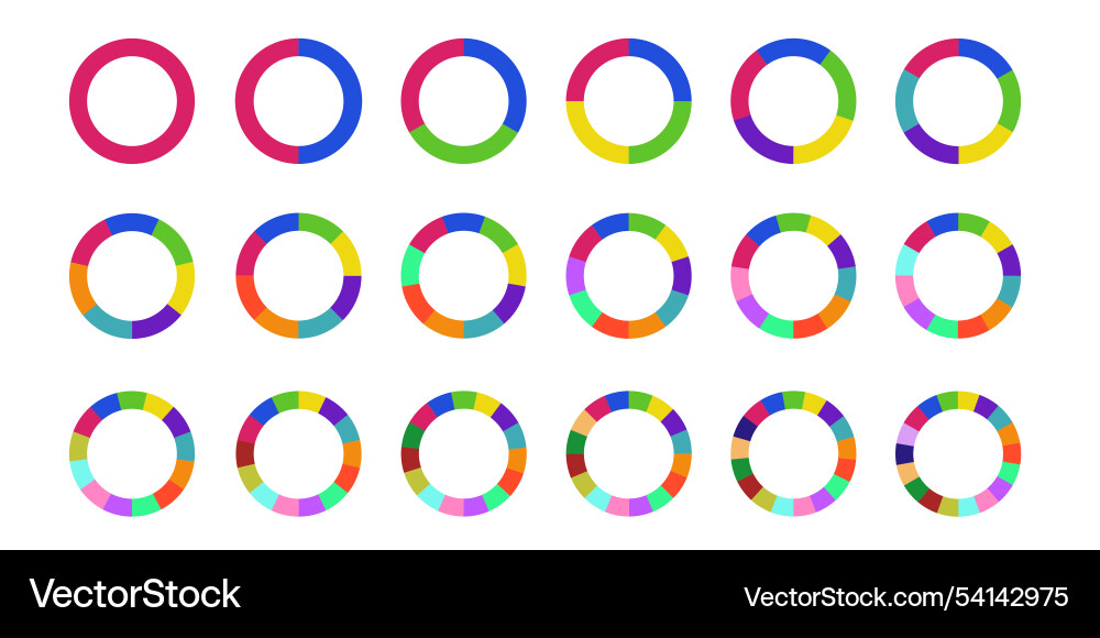 Circular chart with segments wheel division Vector Image