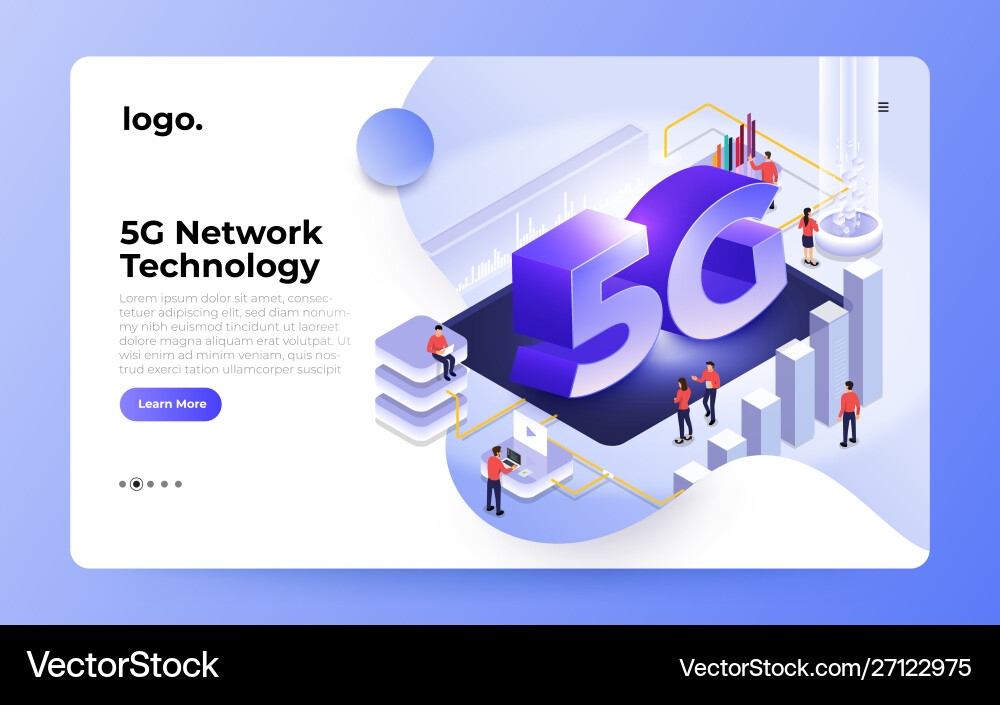 Concept 5g network technology Royalty Free Vector Image