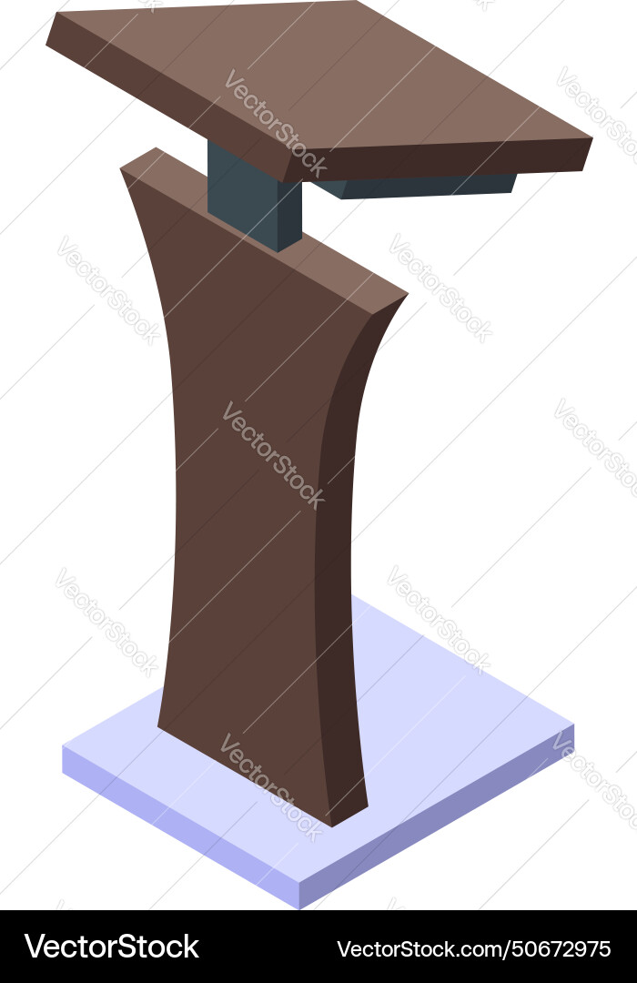 Elevated platform icon isometric speaker Vector Image
