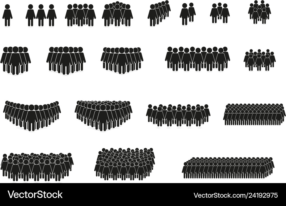 Flat Style People Icons Royalty Free Vector Image