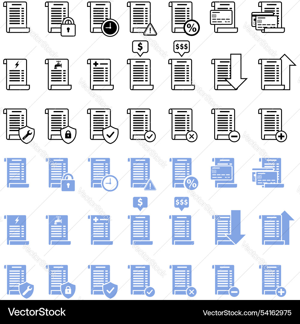 Icon invoice receipt paper billing charge Vector Image