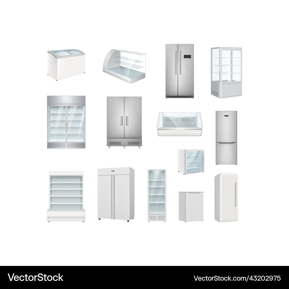 Industrial & Home Refrigerators Royalty Free Vector