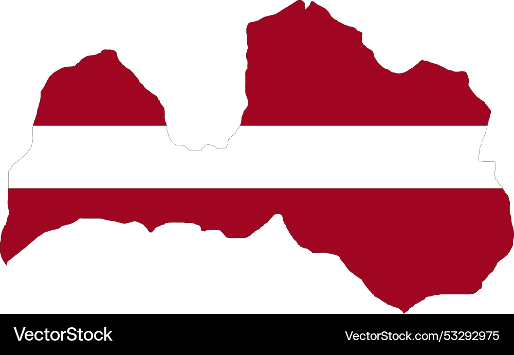 Latvia flag in map Royalty Free Vector Image - VectorStock
