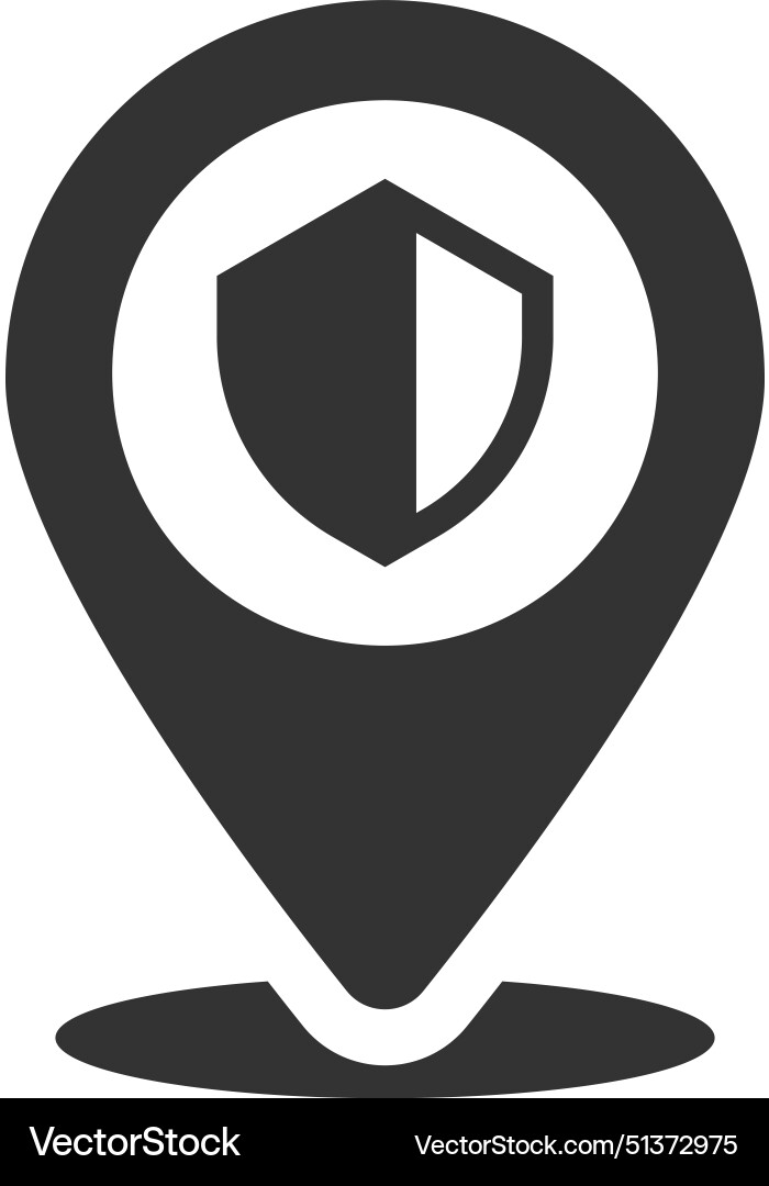 Location security icon Royalty Free Vector Image