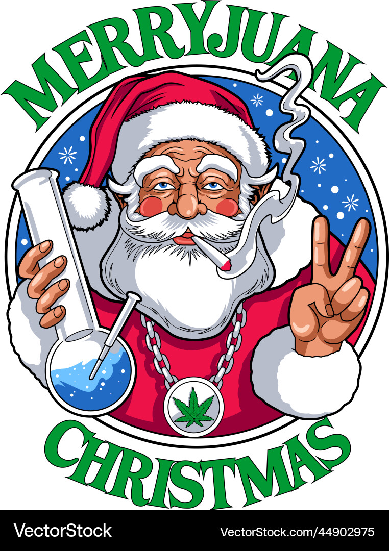 Merry Santa High Royalty Free Vector Image - VectorStock