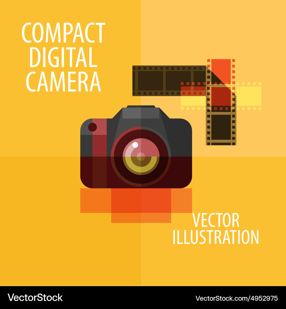 Photo camera logo design template digital Vector Image