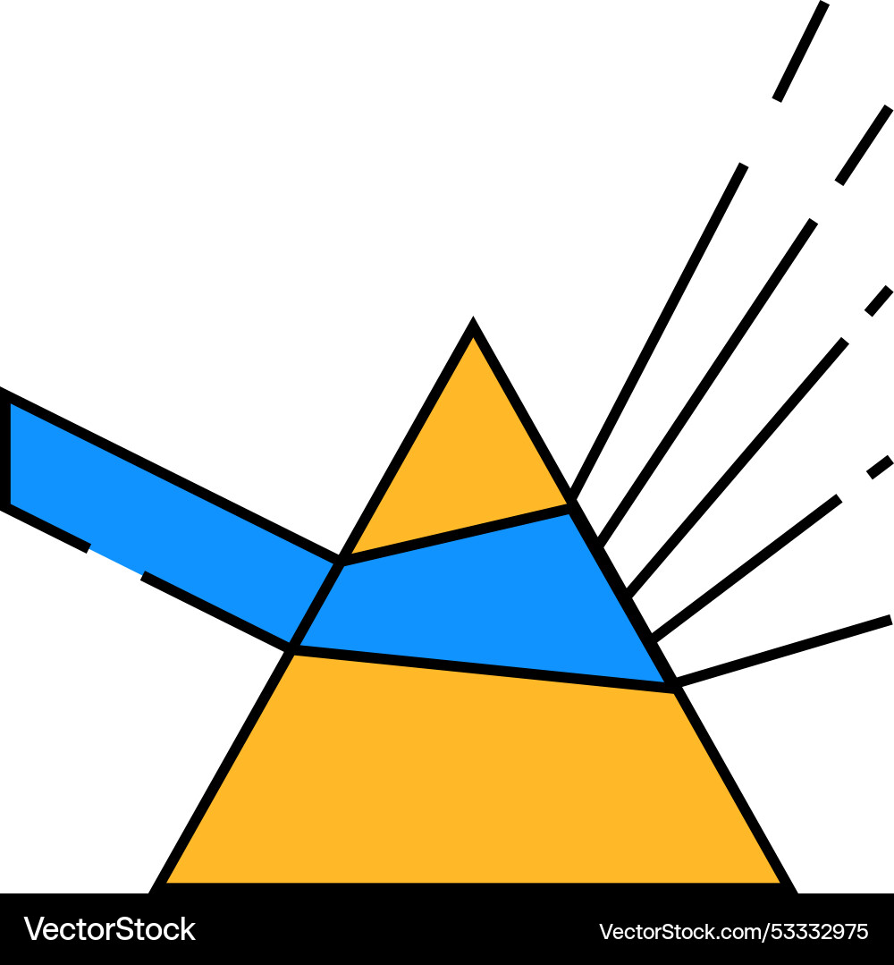 Prism light icon color Royalty Free Vector Image