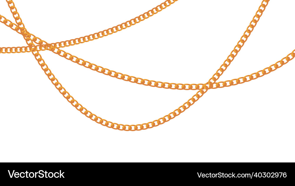 Abstract gold chain background eps10 Royalty Free Vector