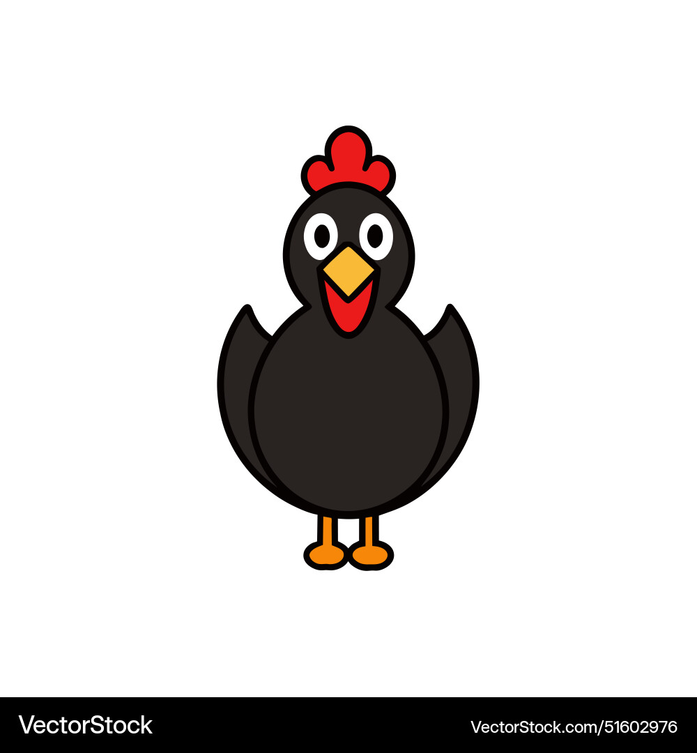 Australorp chicken stands icon Royalty Free Vector Image