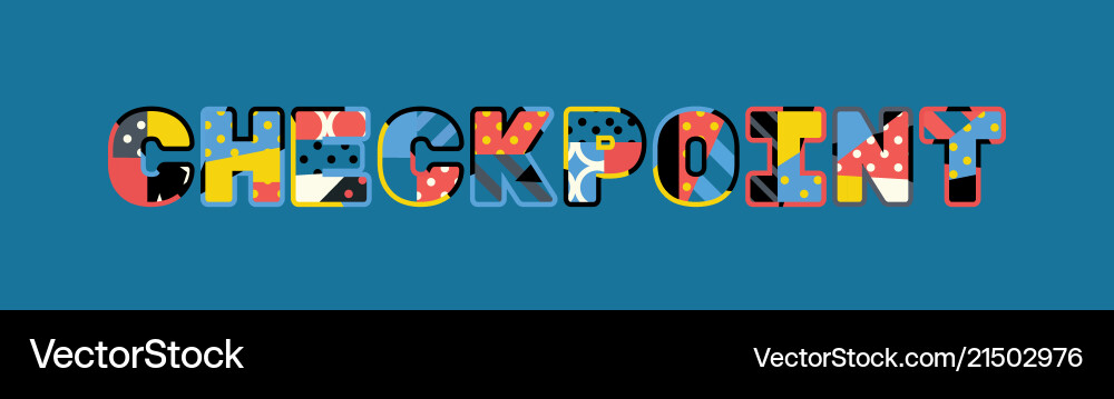 Checkpoint Konzept Wort Kunst Lizenzfreies Vektorbild