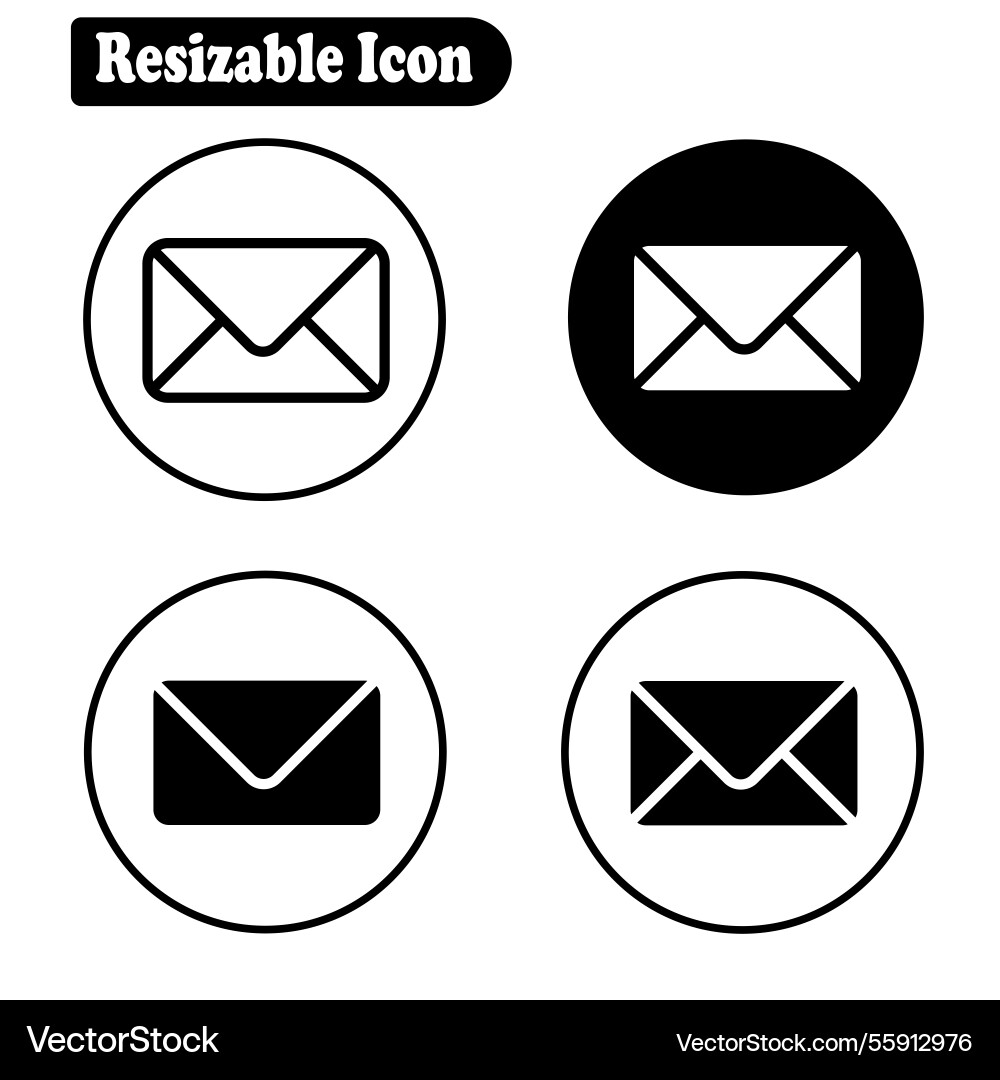 Email icon mail sms download Royalty Free Vector Image