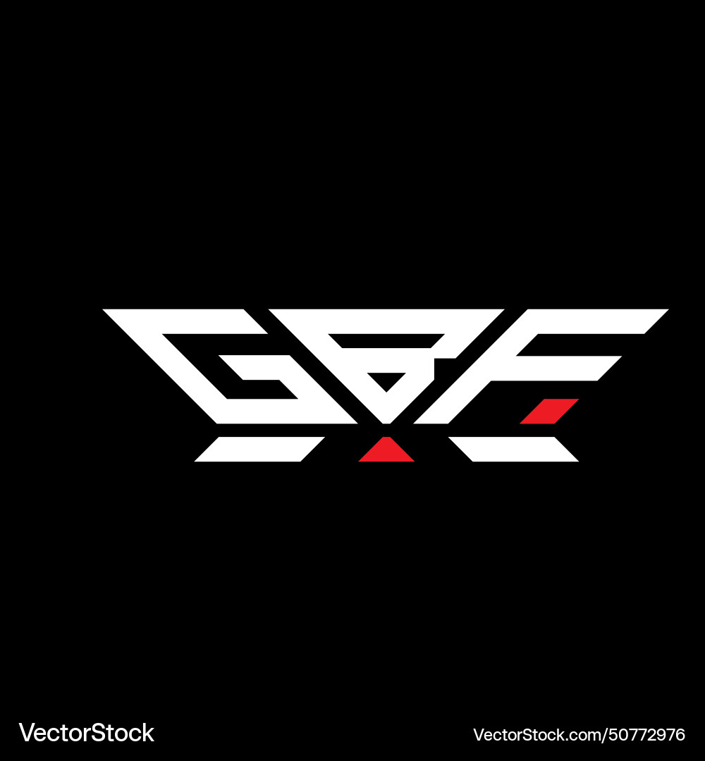 Gbf letter logo design simple and modern Vector Image