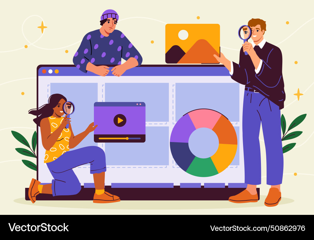 Graphic designers people Royalty Free Vector Image