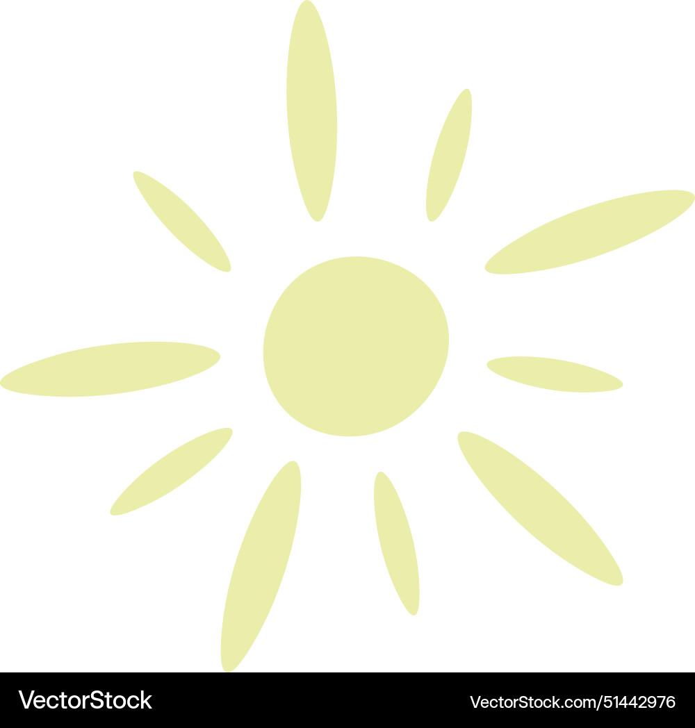 Happy sun yellow colors Royalty Free Vector Image