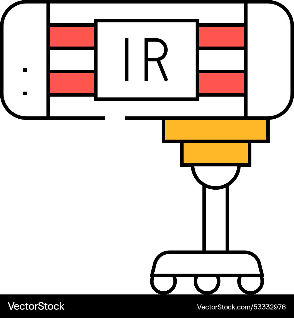Infrared waves equipment icon color Royalty Free Vector