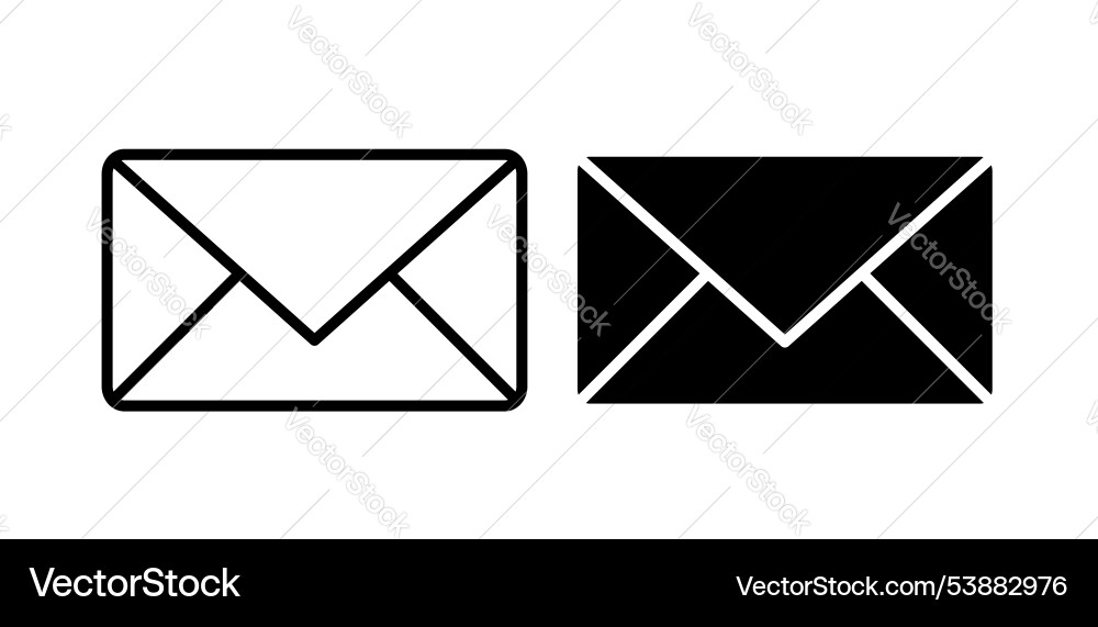 Mail icon set Royalty Free Vector Image - VectorStock