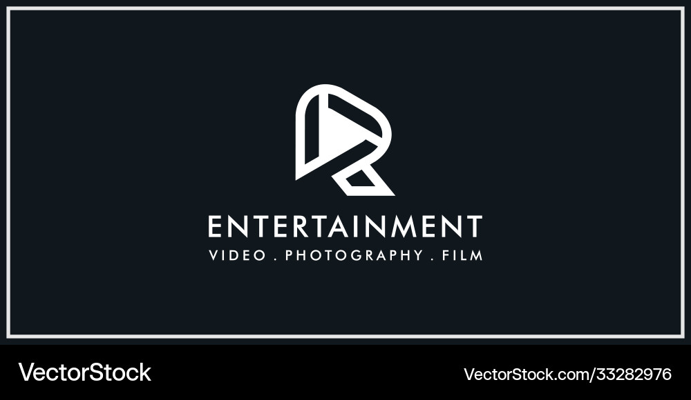 R roll film logo Royalty Free Vector Image - VectorStock