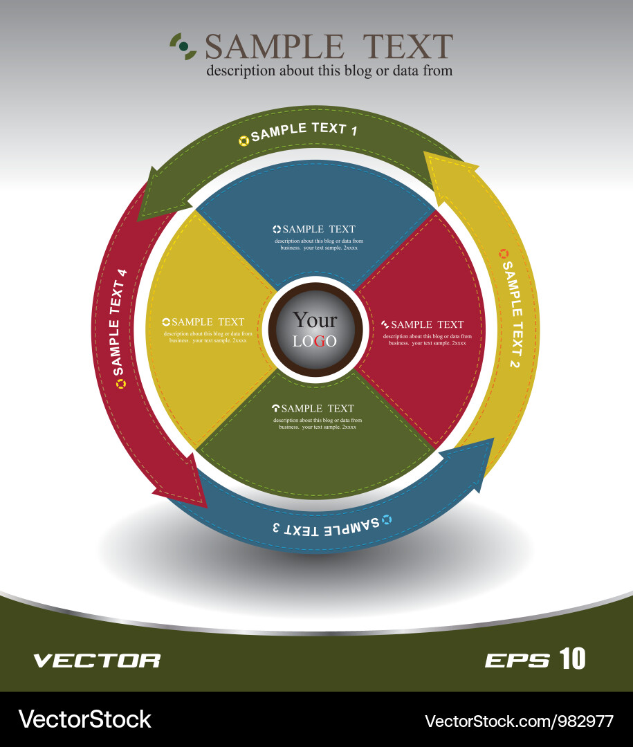 4pie circle Royalty Free Vector Image - VectorStock