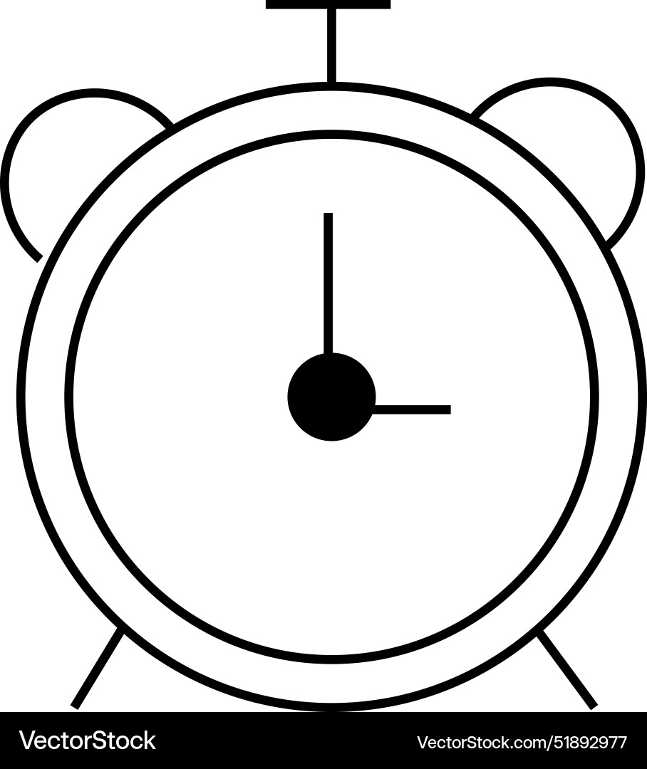 Clock time outline icon Royalty Free Vector Image