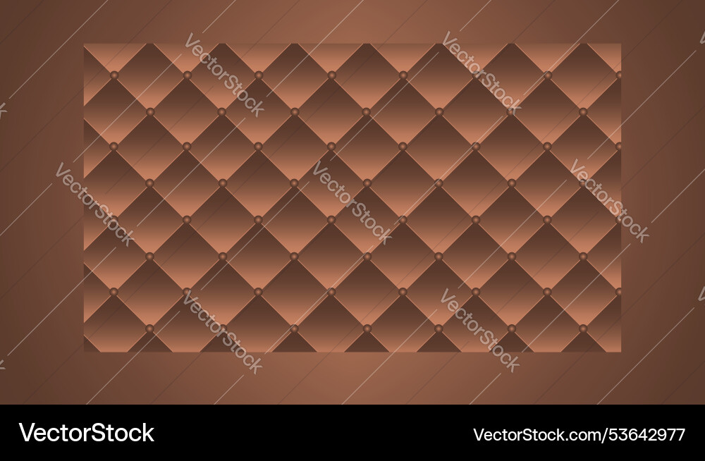 Diamond shape brown leather pattern texture Vector Image
