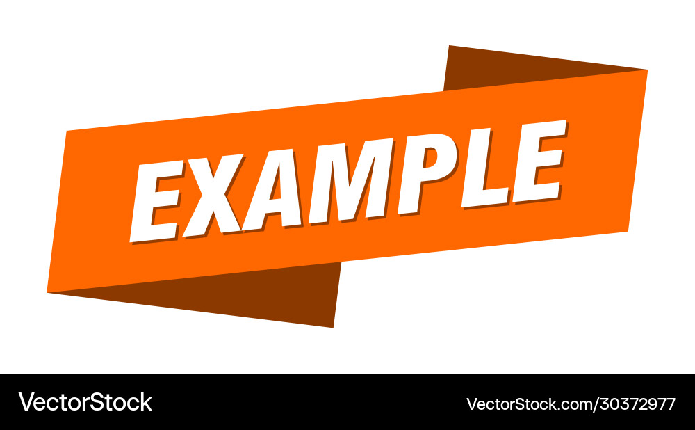 Example banner template ribbon label sign Vector Image