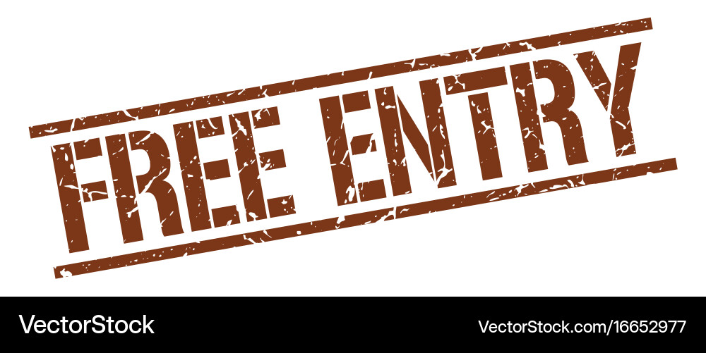 Free entry stamp Royalty Free Vector Image - VectorStock